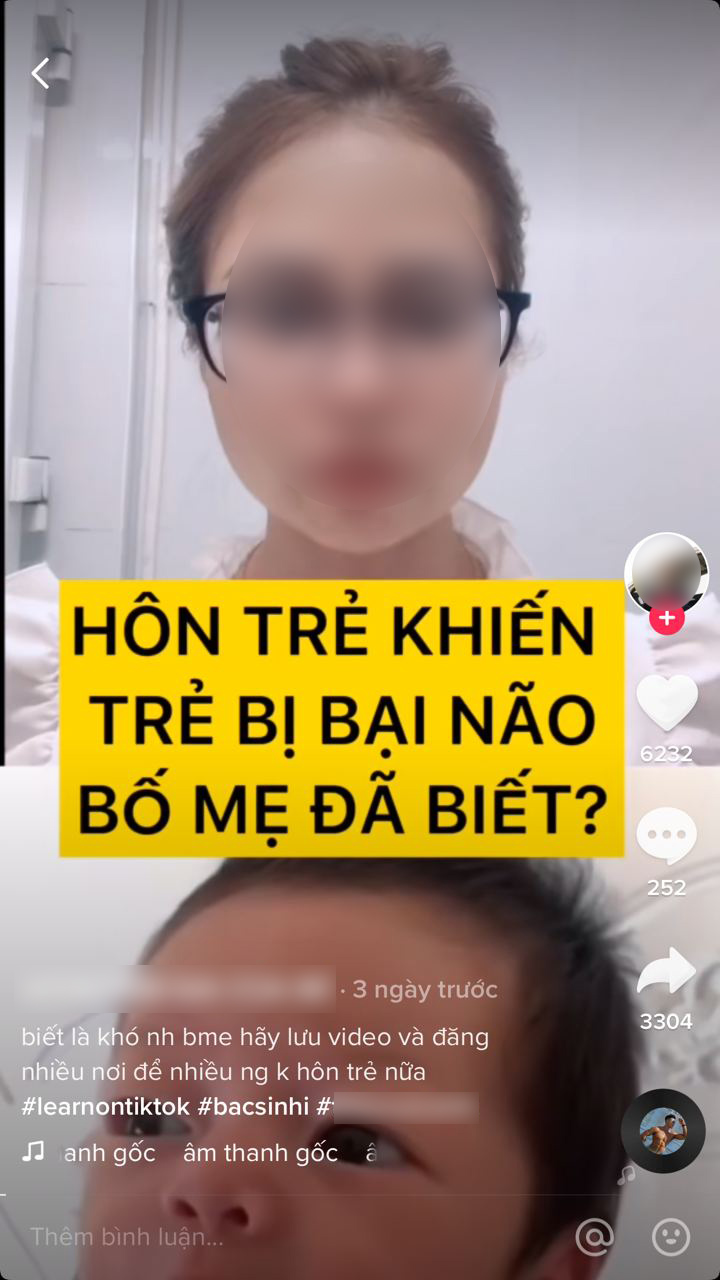 Tài Khoản Tik Tok Hơn 150 Nghìn Người Theo Dõi Khiến Các Mẹ Hoang Mang Với Chia Sẻ Hôn Trẻ