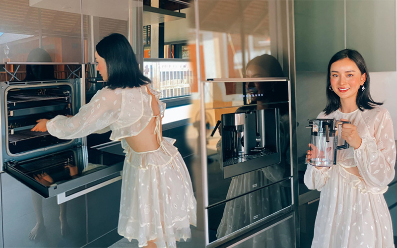 Angela Chu khoe căn bếp 3,7 tỷ toàn món đồ bếp dòng mới nhất