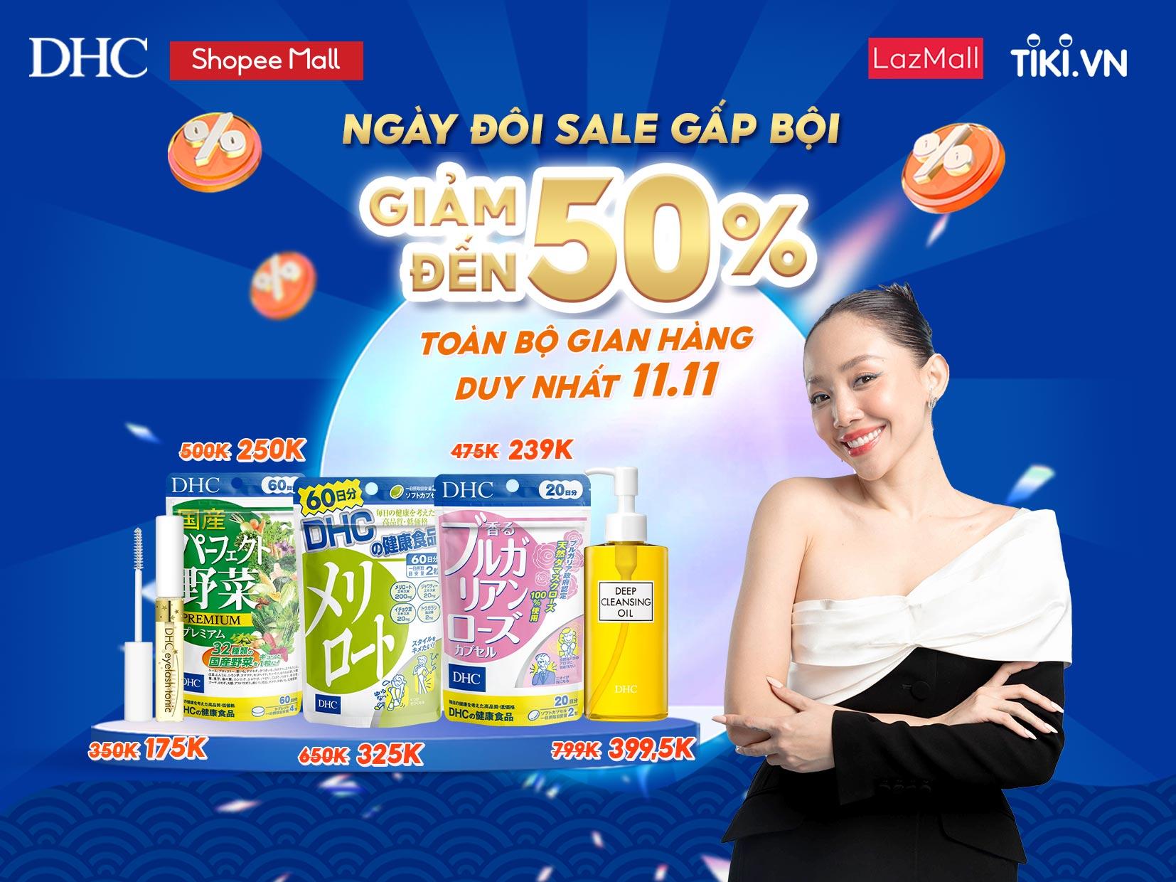 Tri ân khách hàng, DHC bùng nổ mua sắm cuối năm, giảm đến 50%