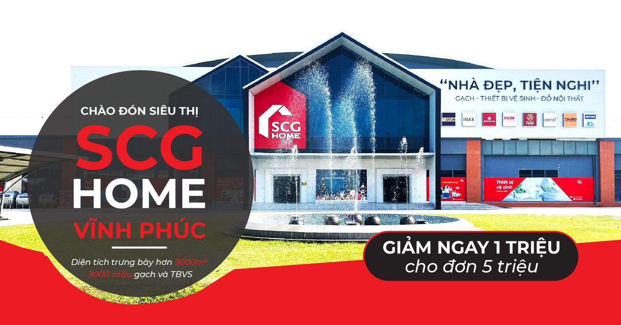 Cuối năm mua sắm gạch và thiết bị vệ sinh tại Vĩnh Phúc - Đến SCG Home với nhiều ưu đãi