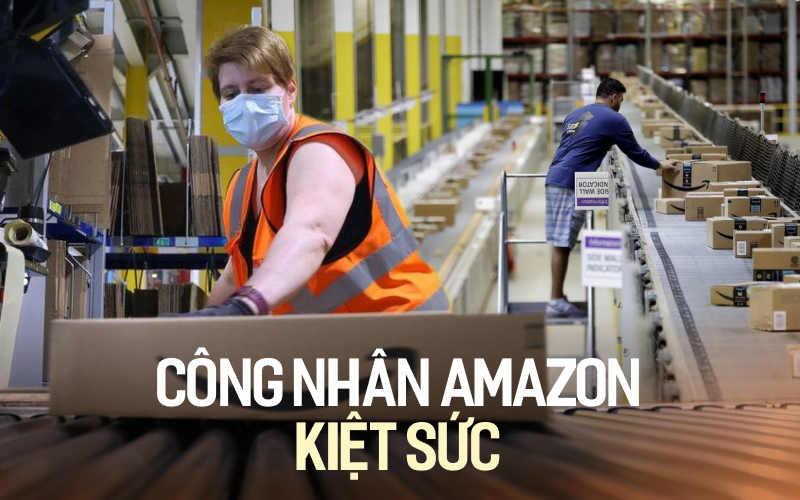 Công nhân của Amazon bị vắt kiệt sức trong mùa làm việc cao điểm