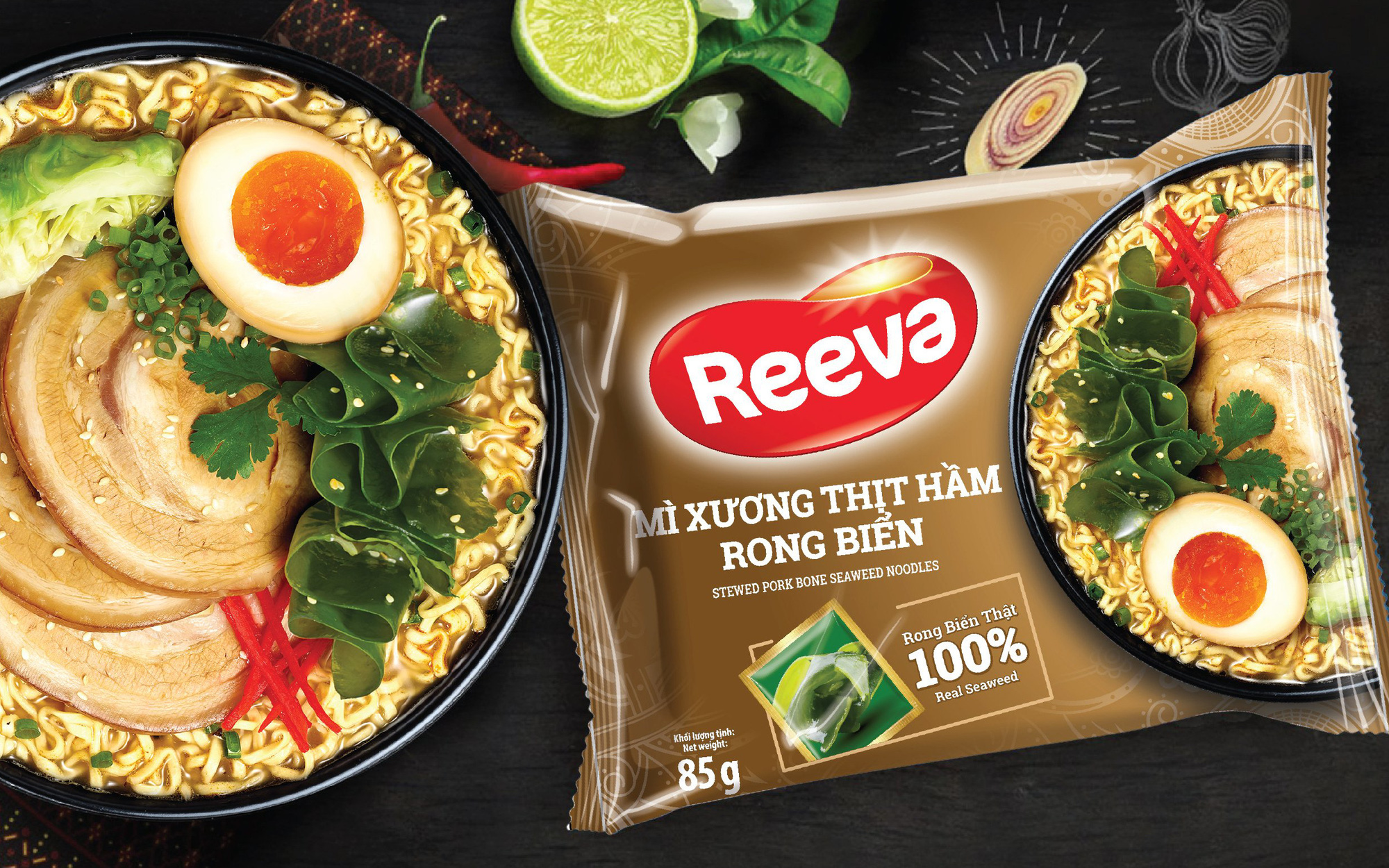 Mì Reeva với rong biển tươi 100%, hương vị độc đáo trên thị trường mì ...