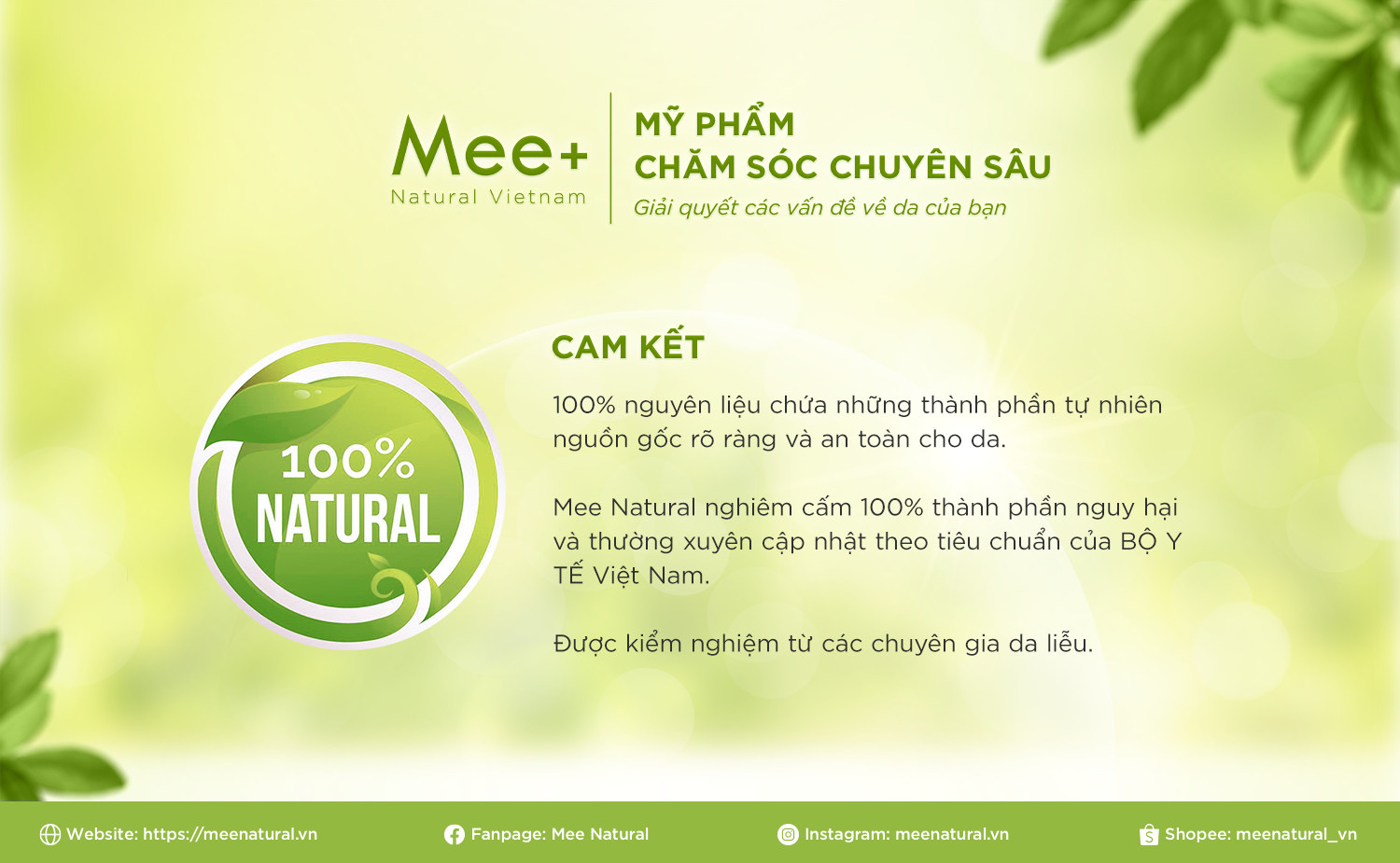 Mee Natural – Mỹ phẩm chăm sóc chuyên sâu, thương hiệu Việt cho người Việt