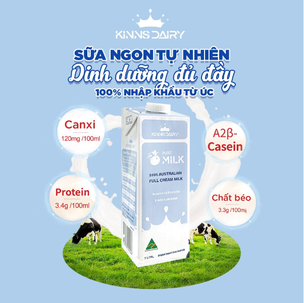 Thương hiệu sữa Úc Kinns Dairy và hành trình chinh phục người tiêu dùng ...