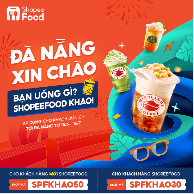 Chào Đà Nẵng, ShopeeFood khao bạn thức uống miễn phí cả tháng liền