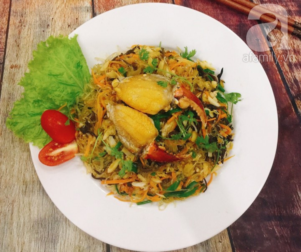 MIẾN XÀO CUA, Cách làm MIẾN XÀO CUA ngon, Cach lam mien xao cua ngon