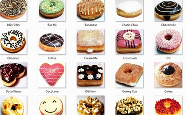 Thưởng thức 30 mùi vị mới lạ, hấp dẫn của bánh Doco Donuts chỉ với 50 ...