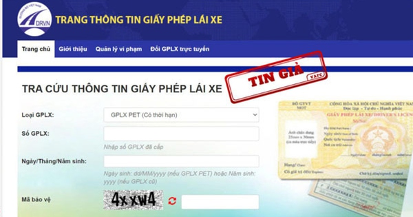 Cảnh báo nhiều website giả mạo tra cứu GPLX