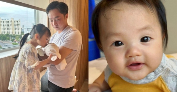 Đàm Thu Trang khoe ảnh cận mặt của quý tử, tiết lộ cực giống chị gái Suchin hồi bé