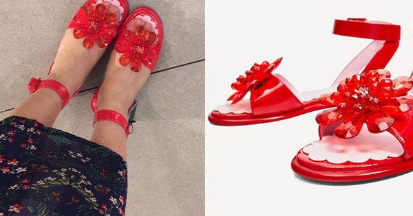 Sau "dép lau nhà", Zara lại ra đôi dép nhựa hoa đỏ order về thể nào ...